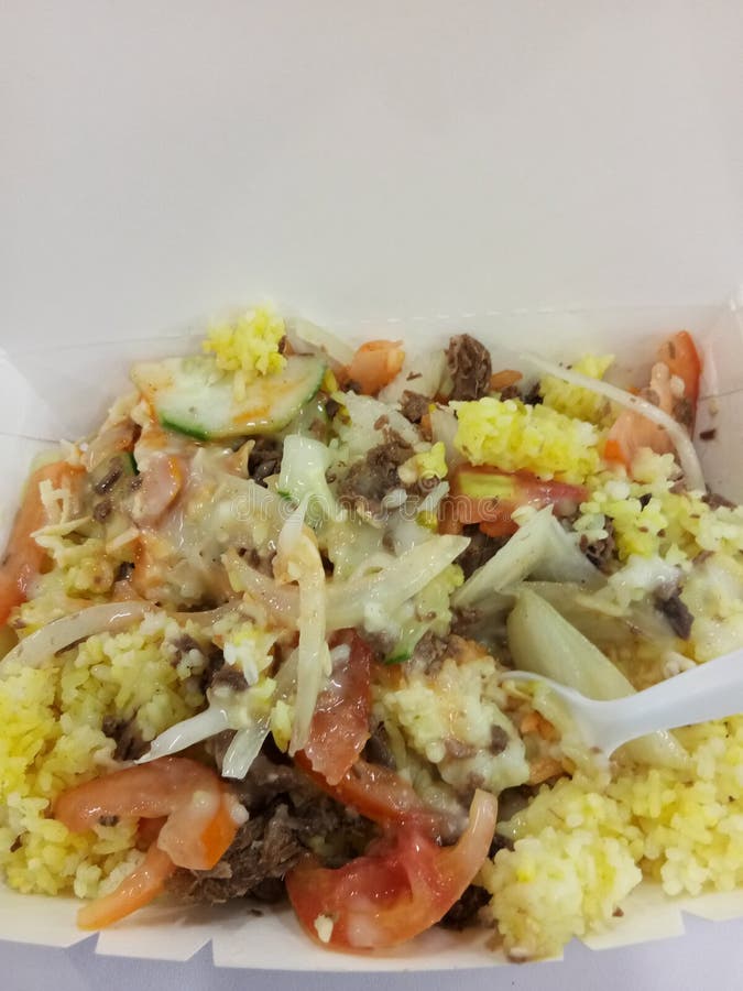 Shawarma rice stock image. Image of shawarma, tomatoes - 113521359