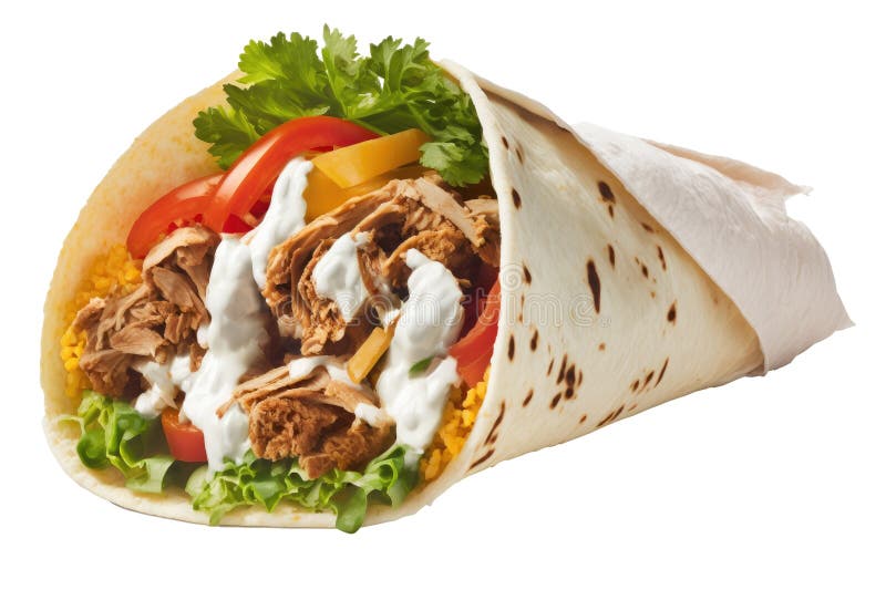 Shawarma on a Transparent Background. Generative AI Stock Image ...