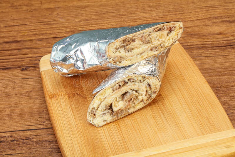 Shawarma with Tuna Fish and Cheese Stock Photo - Image of tuna, pita ...