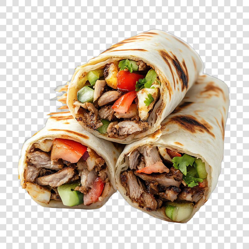 Shawarma Wrap stock image. Illustration of gourmet, dish - 341489873