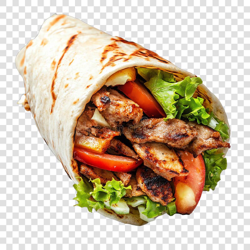 Shawarma Wrap stock image. Illustration of food, roll - 341489875