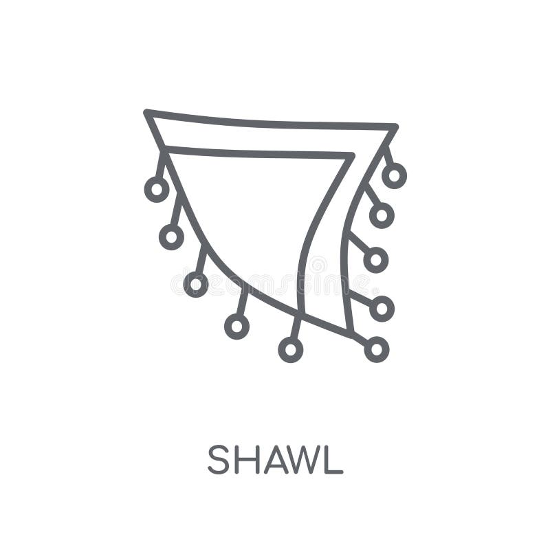 Linear Shawl Icon From Clothes Outline Collection. Thin Line Shawl ... Linear Shawl Icon From Clothes Outline Collection. Thin Line Shawl ...