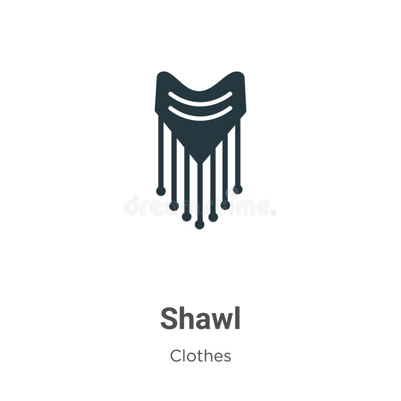 Shawl Vector Icon on White Background. Flat Vector Shawl Icon Symbol ...