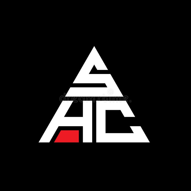 SHC Triangle Letter Logo Design with Triangle Shape. SHC Triangle Logo ...