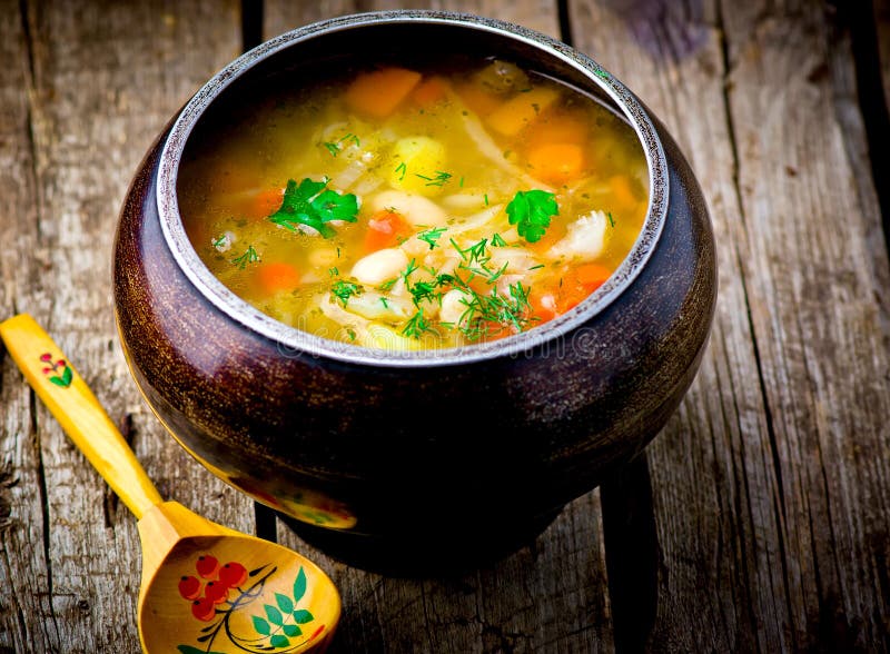 Shchi, Traditional Russian Soup from Cabbage. Stock Photo - Image of ...