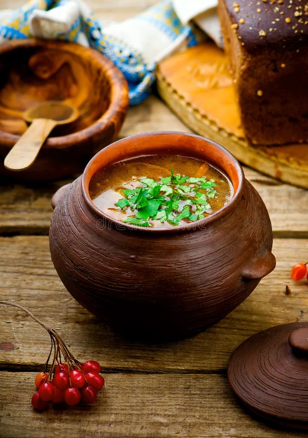 Shchi, Traditional Russian Soup from Cabbage. Stock Image - Image of ...