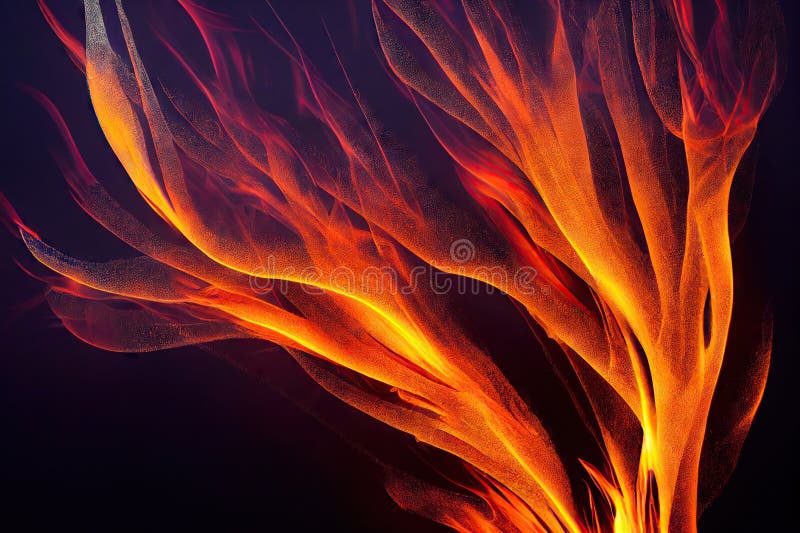 Sheaf of Dangerous Blaze Fire Flame Bursting Upwards Stock Illustration ...