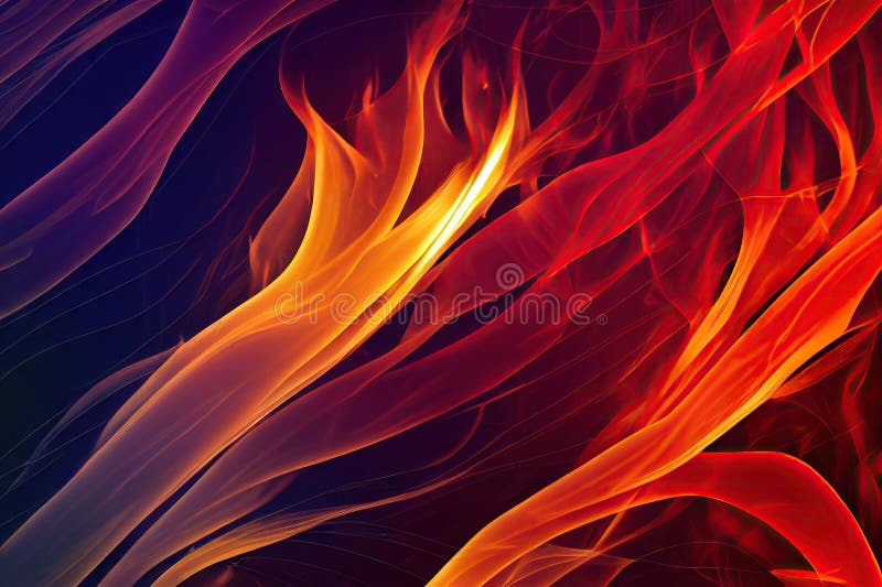 Sheaf of Dangerous Blaze Fire Flame Bursting Upwards Stock Illustration ...