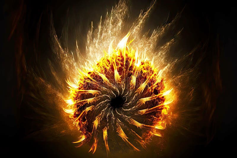 Sheaf of Dangerous Blaze Fire Flame Bursting Upwards Stock Illustration ...