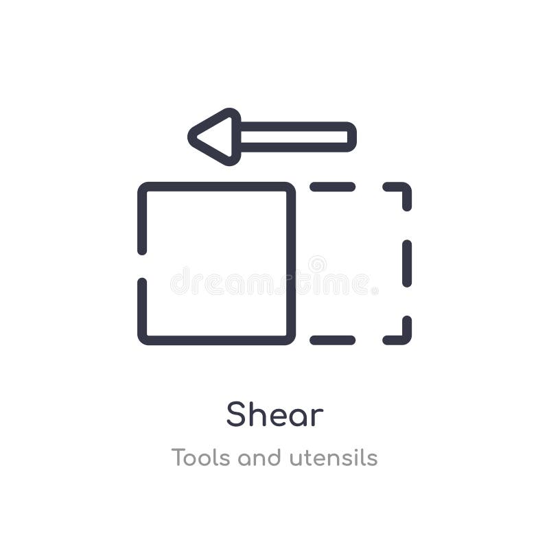 Shear Outline Vector Icon. Thin Line Black Shear Icon, Flat Vector ...