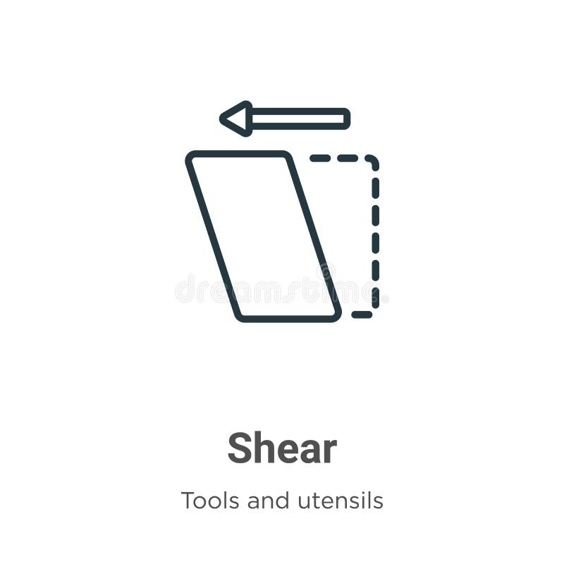 Shear Outline Vector Icon. Thin Line Black Shear Icon, Flat Vector ...