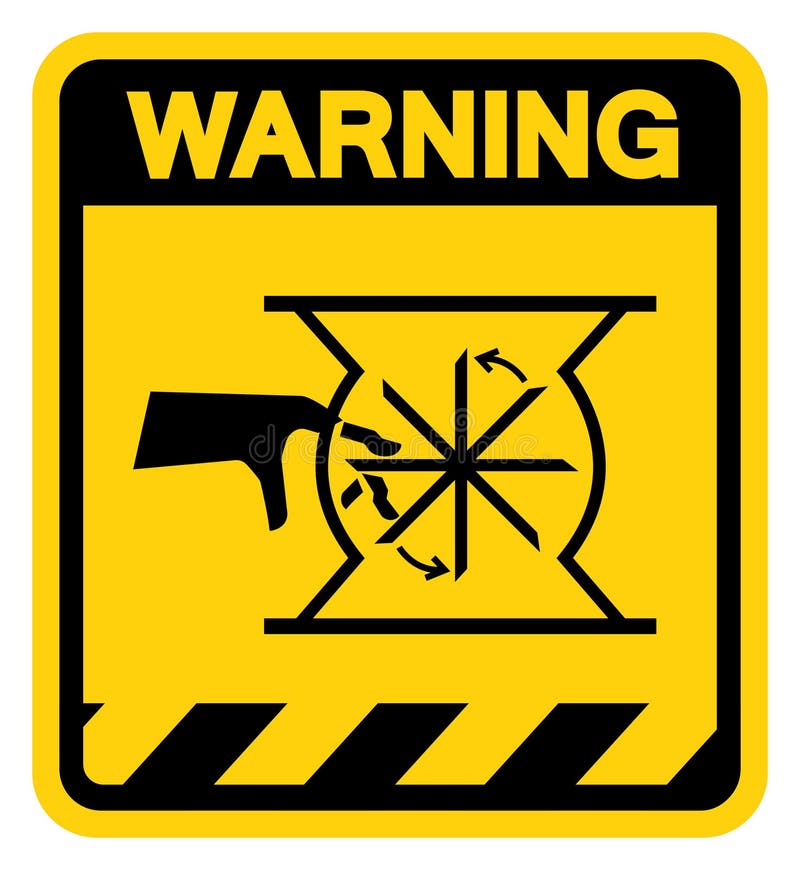 Shear Points Sharp Edges Warning Sign, Vector Illustration, Isolate on ...