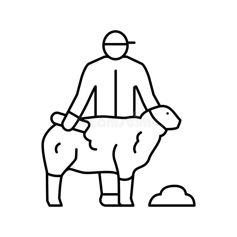 Shear Sheep Line Icon Vector Illustration Stock Vector - Illustration ... Shear Sheep Line Icon Vector Illustration Stock Vector - Illustration ...
