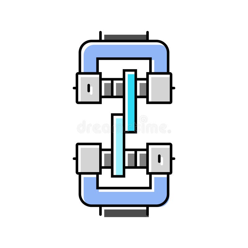 Shear Testing Materials Engineering Color Icon Vector Illustration ...