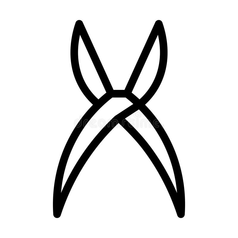 Shear Vector Thick Line Icon for Personal and Commercial Use Stock ...