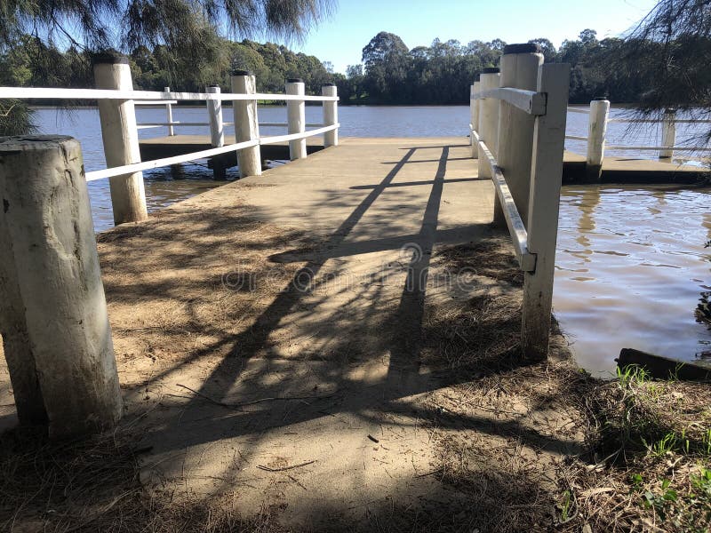 Shearer Park Wharf stock image. Image of park, white - 261736647
