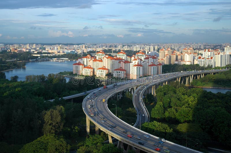 Sheares Bridge stock image. Image of asia, smooth, span - 769853