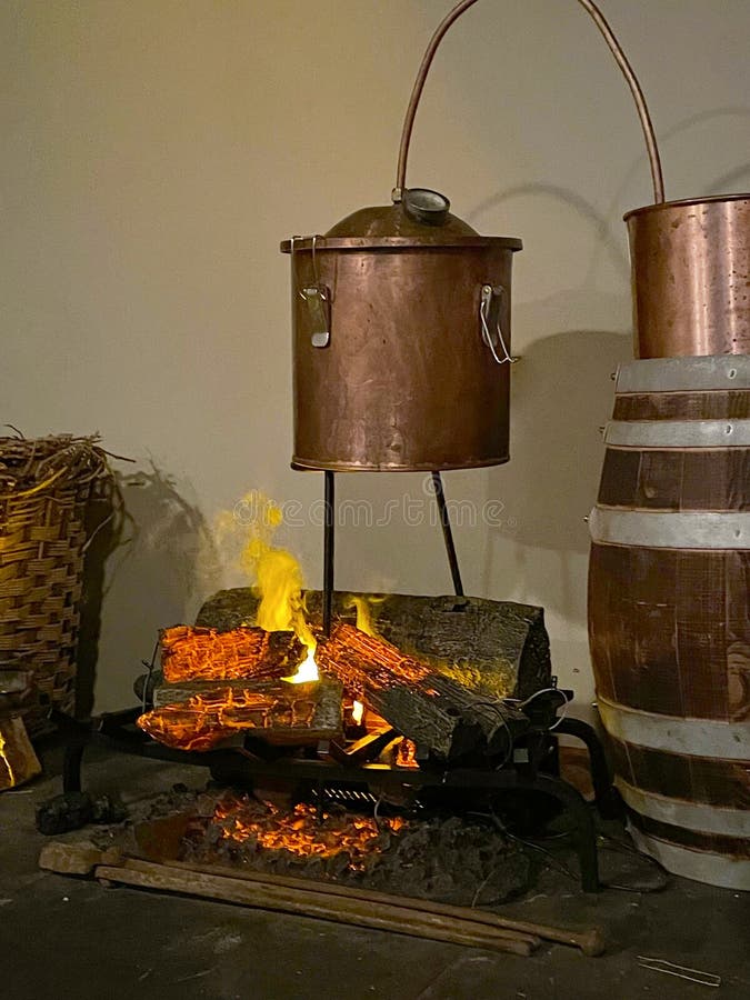 Shebeen Whiskey Pot Fire Place Stock Photo - Image of illicet, shebeen ...
