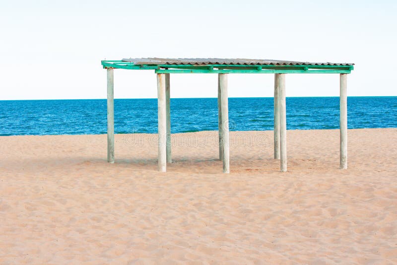 Shed on the beach stock photo. Image of relax, landscape - 241122578