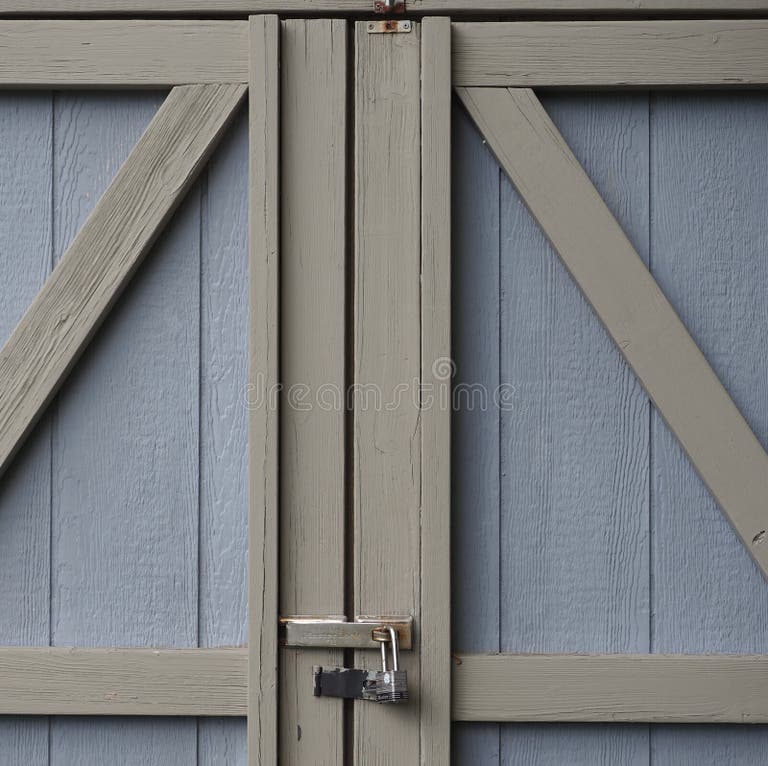 The Shed Has an Old Padlock To Keep the Shed Secure. Stock Image ...