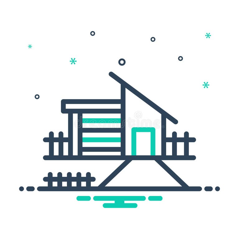 Mix Icon for Shed, Shelter and Shack Stock Vector - Illustration of ...