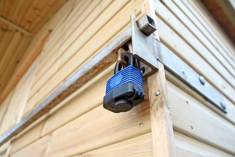 Shed security lock stock photo. Image of coastal, insurance - 32427204