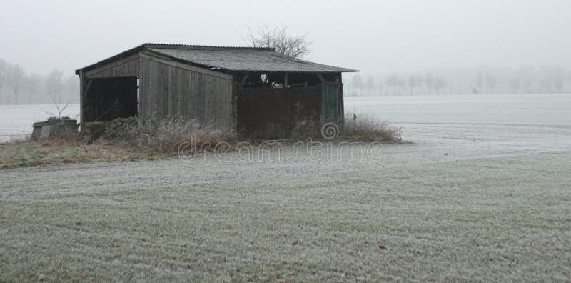 Shed In Snow Picture. Image: 1463050