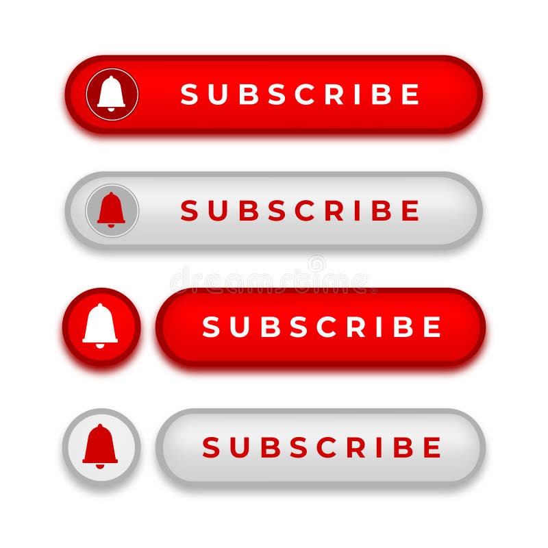Subscribe Button Collection with Different Color Stock Vector ...