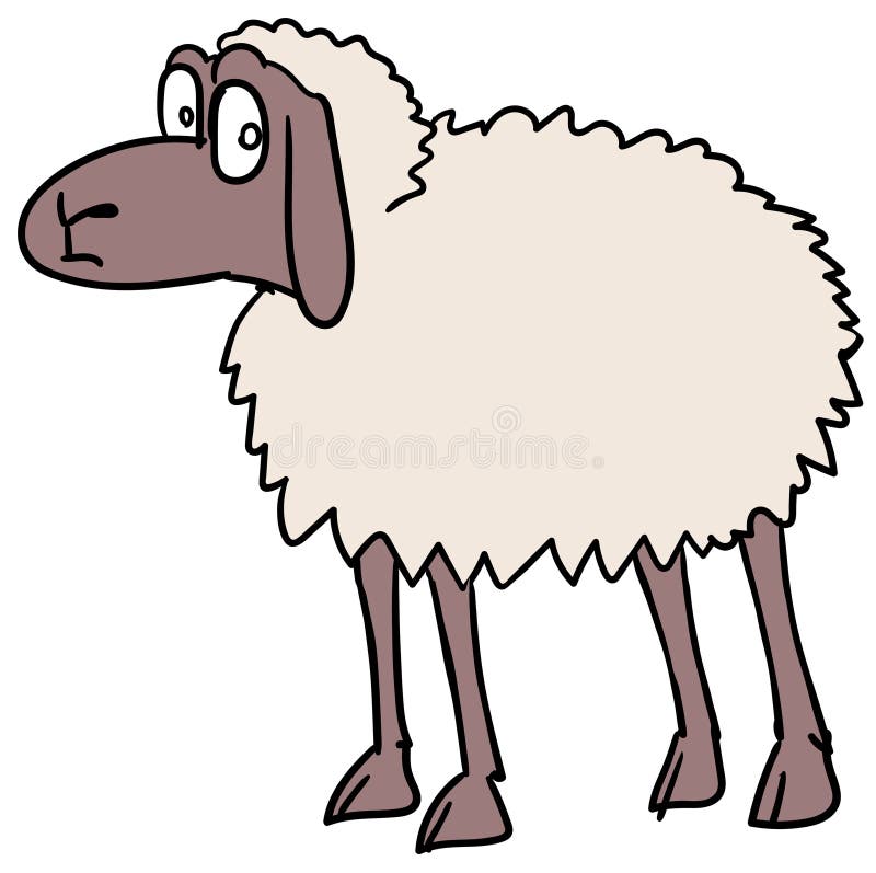 The Sheep is Afraid, Cartoon Sketch Stock Vector - Illustration of ...