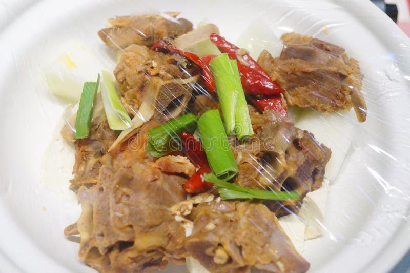 Close Up of Delicious Lamb Bone Pot. this Lamb Bone Pot Can Be Eaten by ...