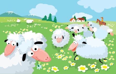 Sheep breeding stock vector. Illustration of lamb, cloud - 10816710