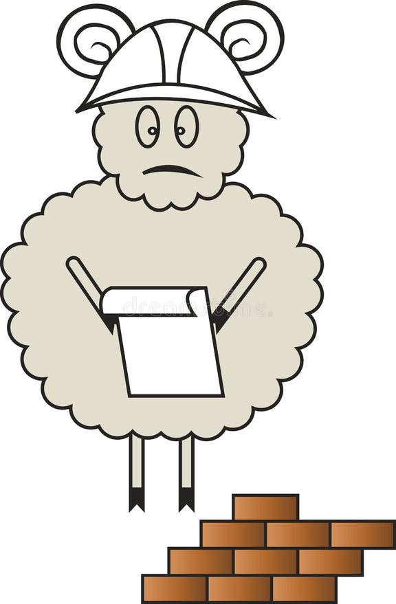 Sheep stock vector. Illustration of superintendent, foreman - 54999766