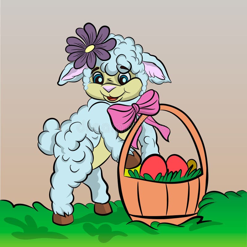 Easter Basket Theme Image 3 Stock Vector - Illustration of bunnies ...