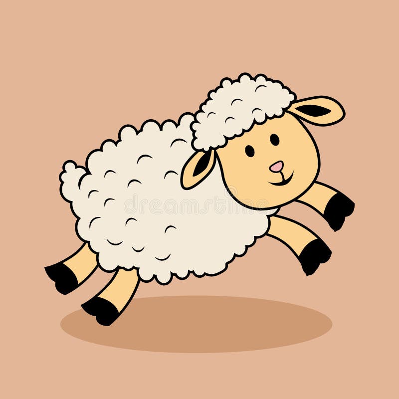 Sheep Cartoon Illustration Isolated Vector Stock Vector - Illustration ...