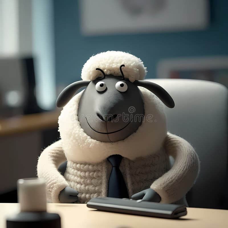 Sheep on a Chair Sheep on the Phone Sheep on the Floor Stock ...