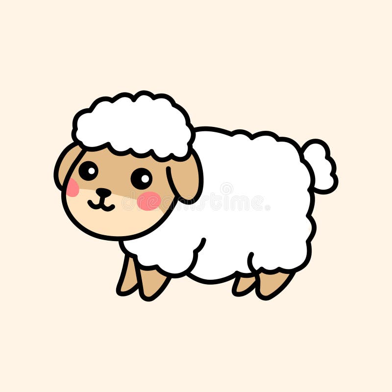 Sheep Color Element. Hand Drawn Animals Stock Vector - Illustration of ...