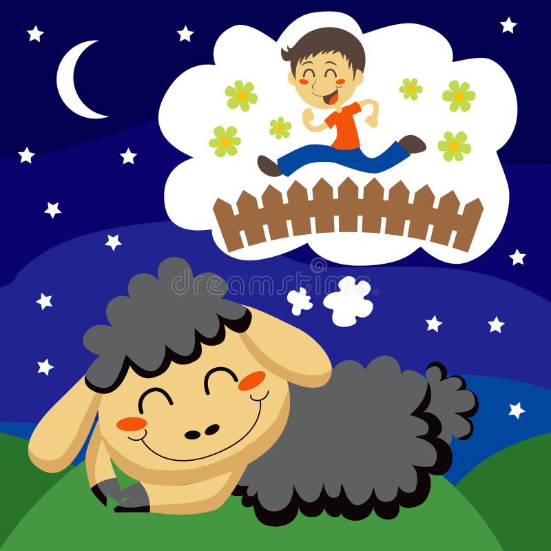 Sheep counting Children stock vector. Illustration of children - 16647598