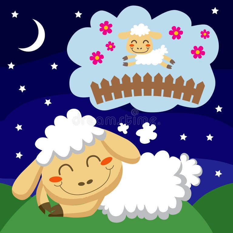Sheep Jumping Over Moon Stock Illustrations – 76 Sheep Jumping Over ...