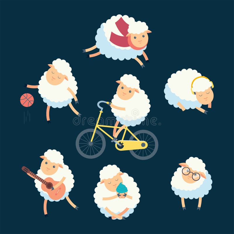 Sheep Riding A Bike