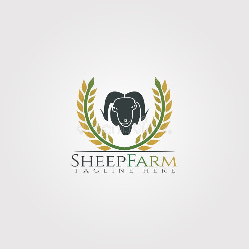 Sheep Farm Icon Template, Creative Vector Logo Design, Animal Husbandry ...