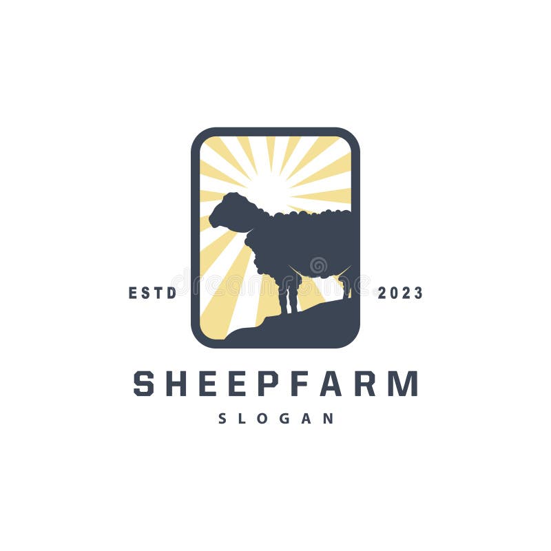 Sheep Farm Logo Design Inspiration Simple Silhouette Retro Typography ...