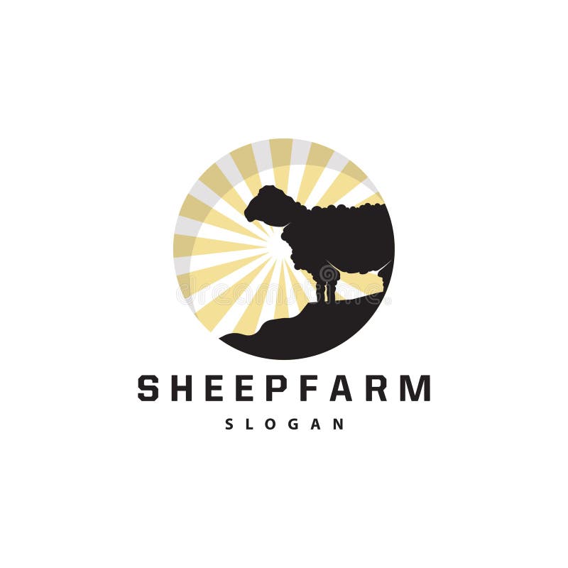 Sheep Farm Logo Design Inspiration Simple Silhouette Retro Typography ...