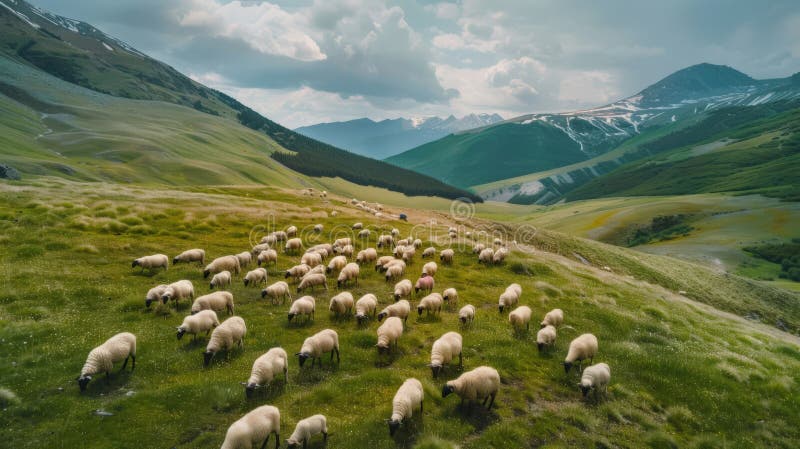 Sheep Farming in the Highlands Stock Image - Image of wilderness ...