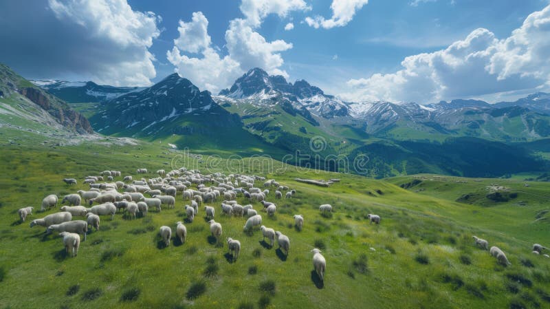 Sheep Farming in the Highlands Stock Photo - Image of sustainable ...