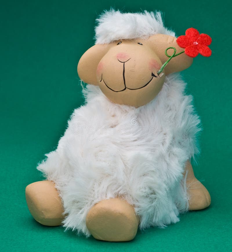 Clay sheep ornament stock image. Image of animal, closeup - 8353449