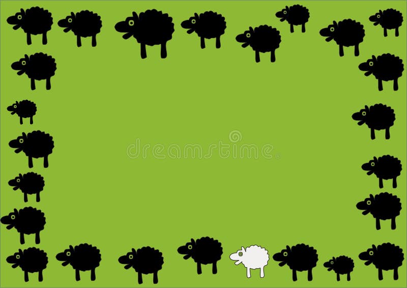 Sheep frame stock illustration. Illustration of cheerful - 8679858