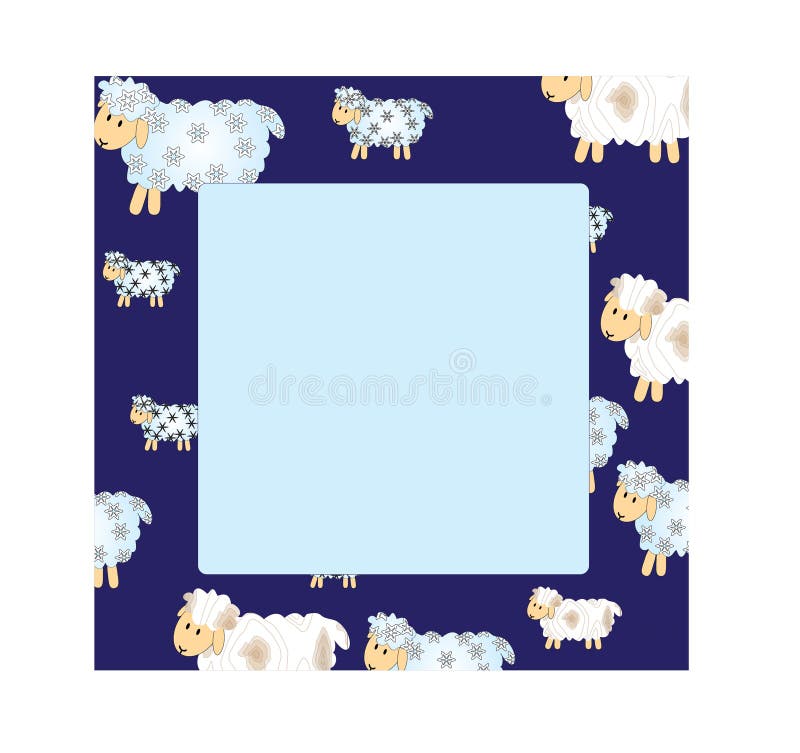 Sheep Frame stock vector. Illustration of farm, nature - 32518065