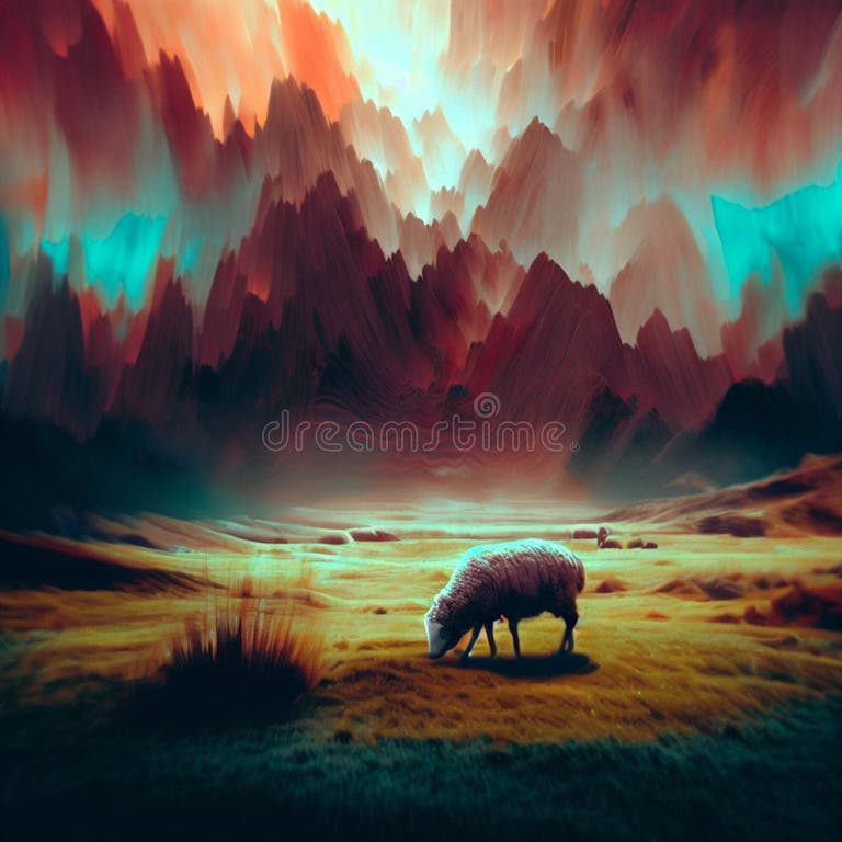 Sheep Graze Fields Stock Illustrations – 329 Sheep Graze Fields Stock ...