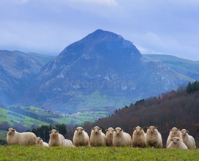 Mount Txindoki among the Clouds in the Natural Park of the Aralar ...