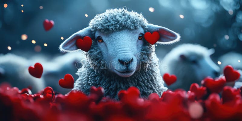 Sheep Group Standing Together Stock Photo - Image of landscapes, flocks ...